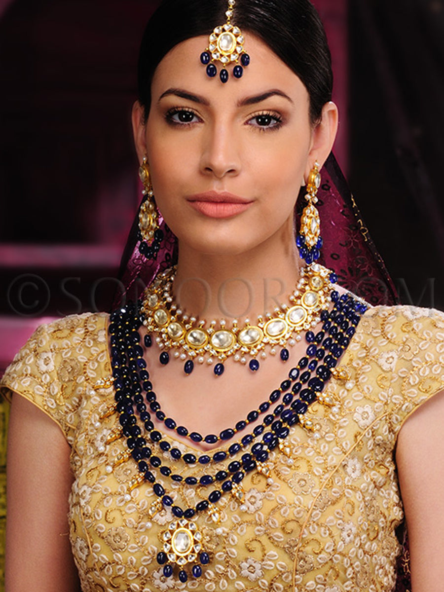 Kiara Kundan Rani Haar Combo Bridal Set – Sonoor